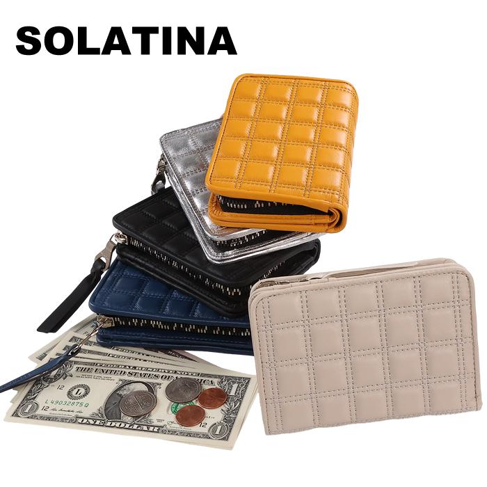 ソラチナ SOLATINA シープレザーキルティングミドルウォレット SW-39116 メンズ レディース 財布 本革 SOLATINA（ソラチナ） 財布 二つ折り財布 メンズ レディース セミ長