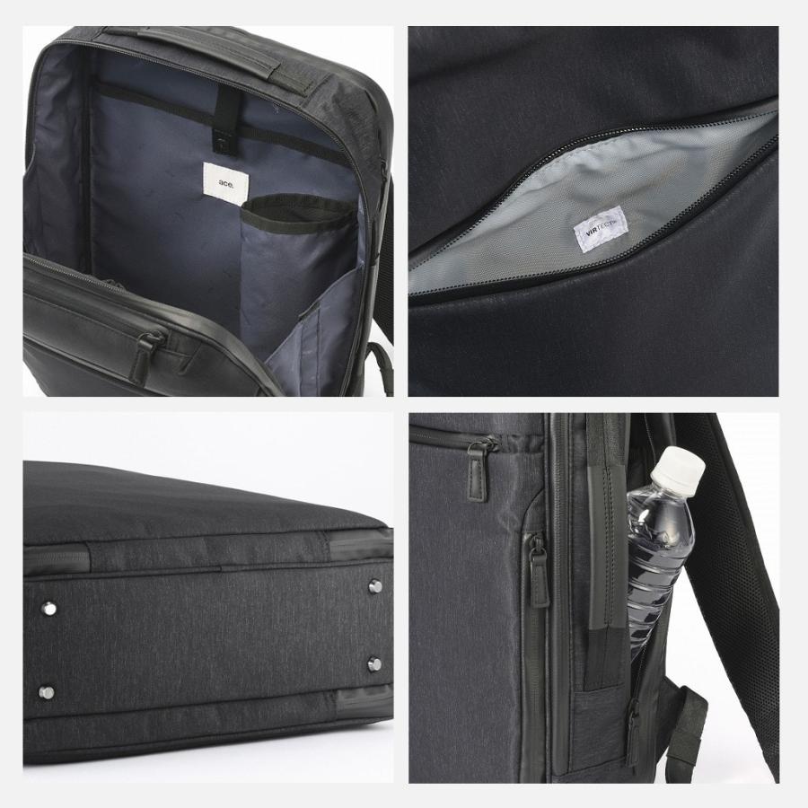 ace. GENE LABEL エースジーン ガジェタブルヘザー2 リュックサック バックパック メンズ ace.GEN A4 13.3インチPC収納 68291 通勤 出張 正規品 ...