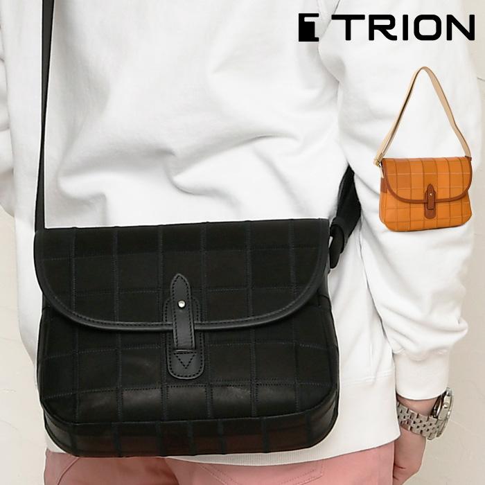 TRION（鞄、財布） メンズ レディース ショルダーバッグ パネル パッチワーク ベルト キボシ留め フラップ開閉 トライオン TRION DPC282 : バッグのペレンネ Yahoo!店 ...