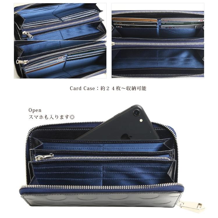 ZOO（ズー） 長財布 ドット型押し ラウンドファスナー ロング