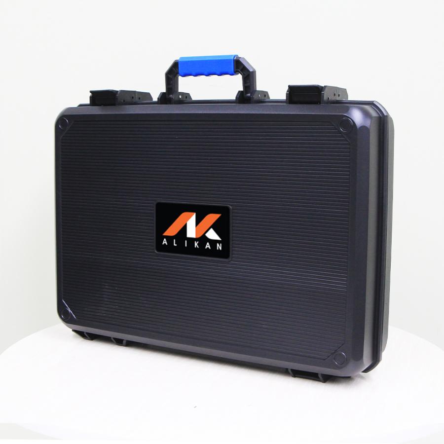 ALIKAN プラスチック製ケース PP 工具箱 シンプル ボックス ブラック マルチ 持ち運び 保管 工具収納 軽量 耐衝撃 プラ ブロック ...