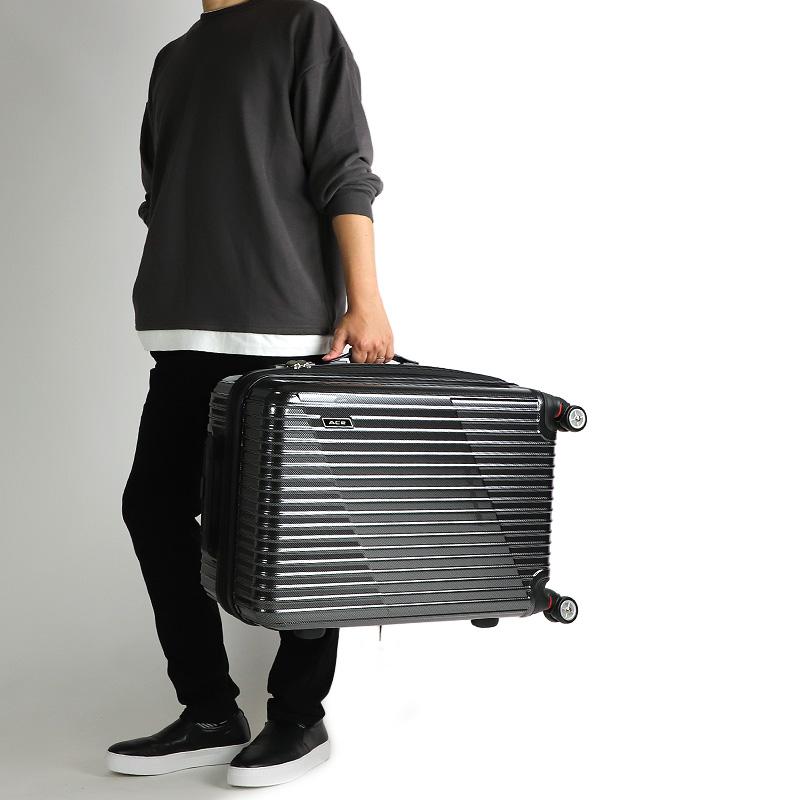Ace ACE エース クレスタ スーツケース 64L 70L 48cm 4.3kg Mサイズ 5泊 6泊 7泊 06317 4輪 TSAロック 拡張 軽量 メンズ レディース : BAG ...