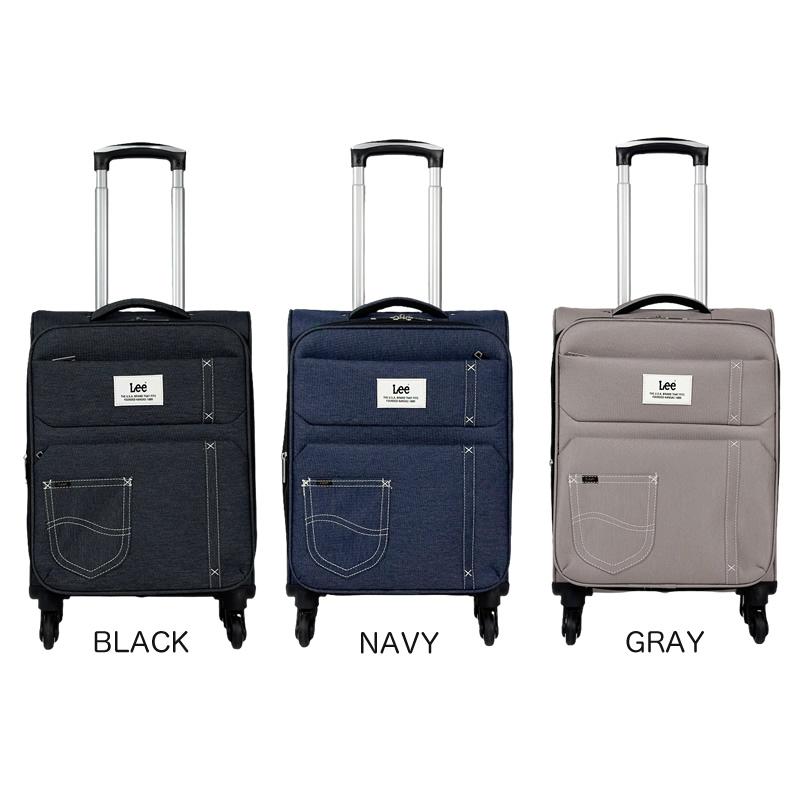 Lee リー スーツケース ソフトキャリー 35L 41L 47cm 2.6kg 1泊 2泊 3泊 4輪 機内持ち込み 軽量 撥水 拡張 フロントオープン 320-9030 メンズ レディース ...