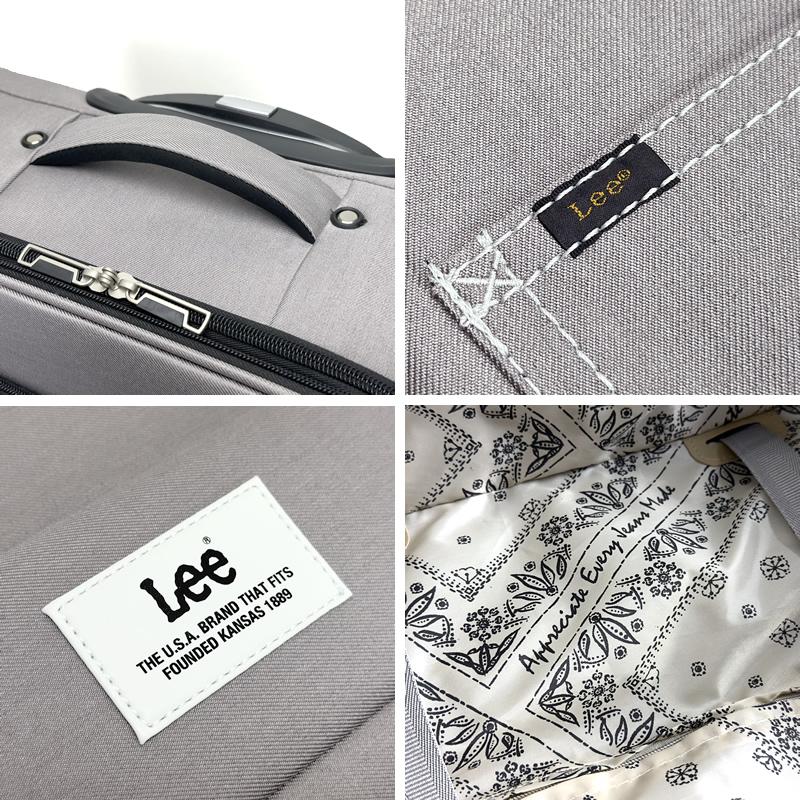 Lee リー スーツケース ソフトキャリー 35L 41L 47cm 2.6kg 1泊 2泊 3泊 4輪 機内持ち込み 軽量 撥水 拡張 フロントオープン 320-9030 メンズ レディース ...