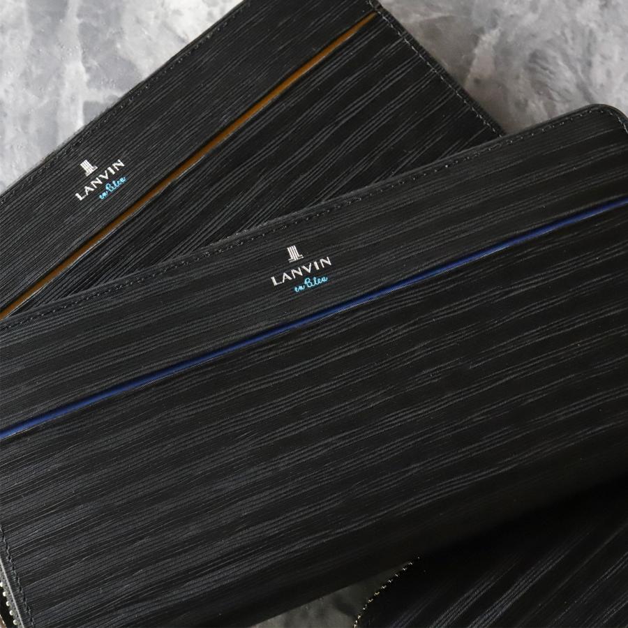 LANVIN en Bleu ランバンオンブルー ロージュ ラウンドファスナー長財布 札入れ ロングウォレット 516606 レザー 牛革 ...