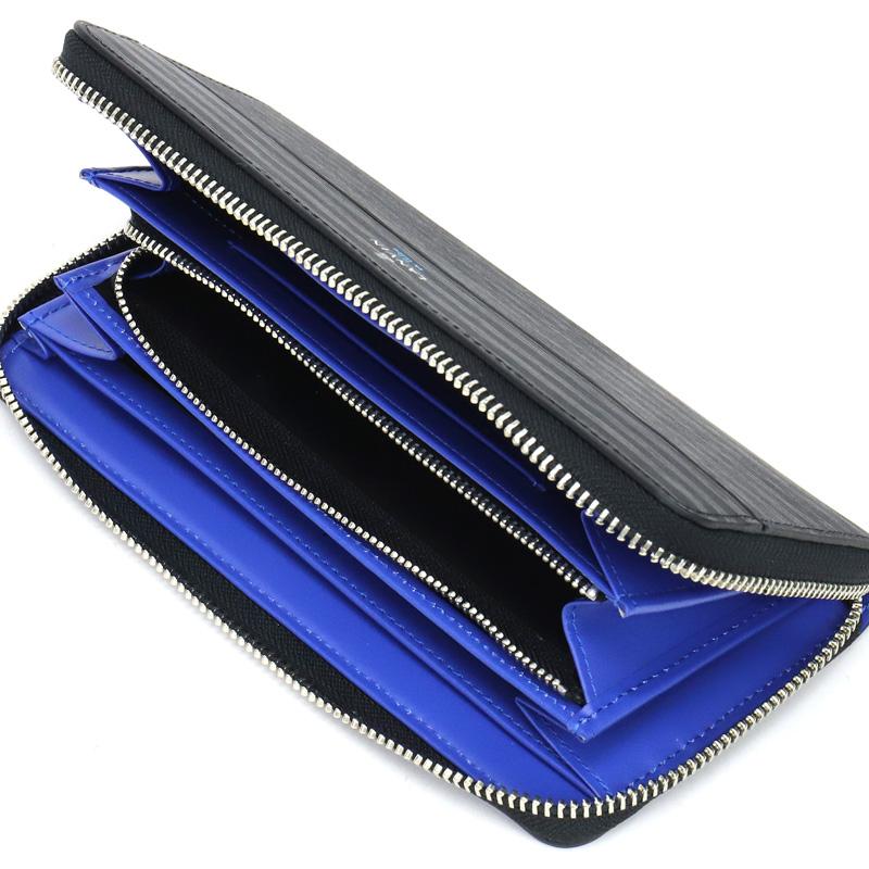 LANVIN en Bleu ランバンオンブルー ロージュ ラウンドファスナー長財布 札入れ ロングウォレット 516606 レザー 牛革 ...