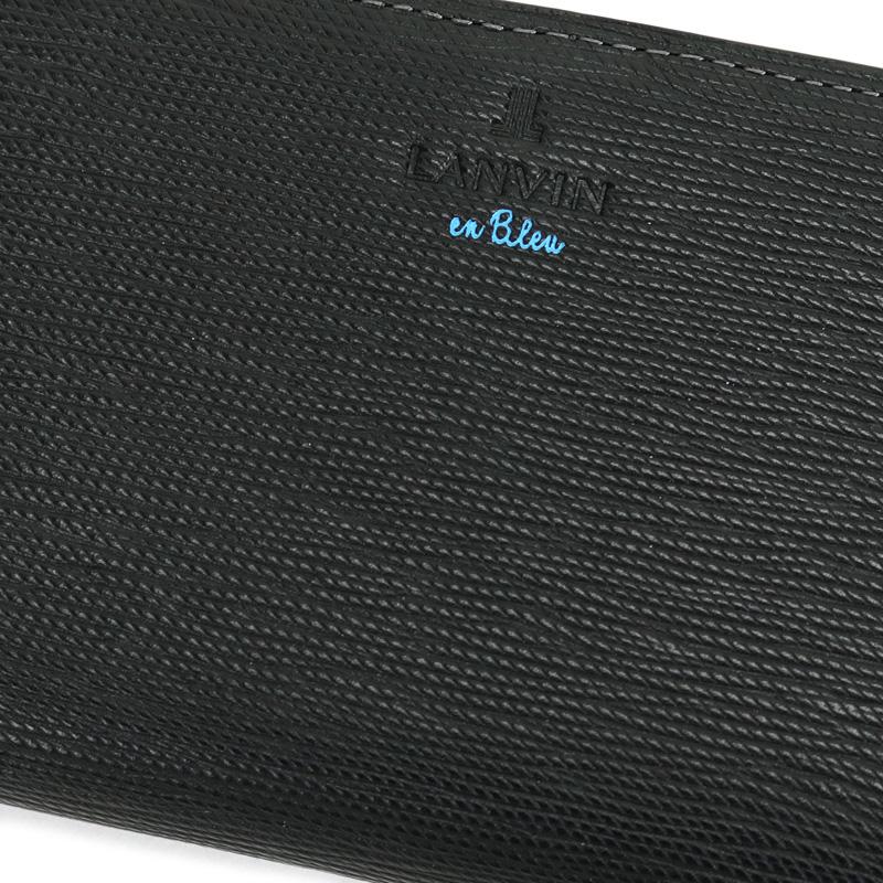 LANVIN en Bleu ランバンオンブルー スタンパ ミドルウォレット セミ長財布 二つ折り財布 小銭入れあり 522604 札入れ ...