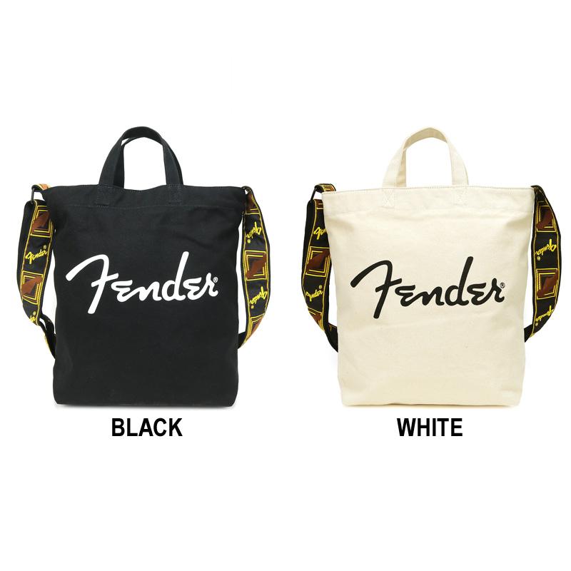 Fender フェンダー ショルダーバッグ ショルダートート 2WAY トートバッグ 斜め掛けバッグ 950-6000 A4 軽量 コットン モノグラムストラップ メンズ レディース ...