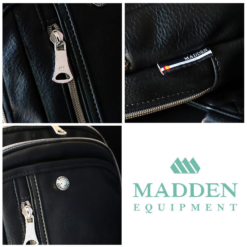 MADDEN EQUIPMENT メデンイクイップメント ボディバッグ ワンショルダーバッグ 斜め掛けバッグ TMPI-04 6L 軽量 合皮 合成皮革 メデン メンズ レディース : BAG ...