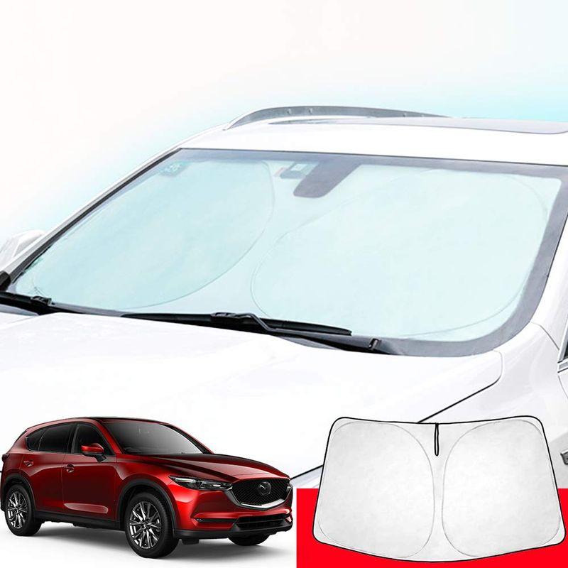 BOYOUS マツダ CX-5 KF系 専用設計 フロント用サンシェード 日よけ サンシェード 遮光 フロントガラス サンシェード 簡単取付 :20231103025226-00596 ...