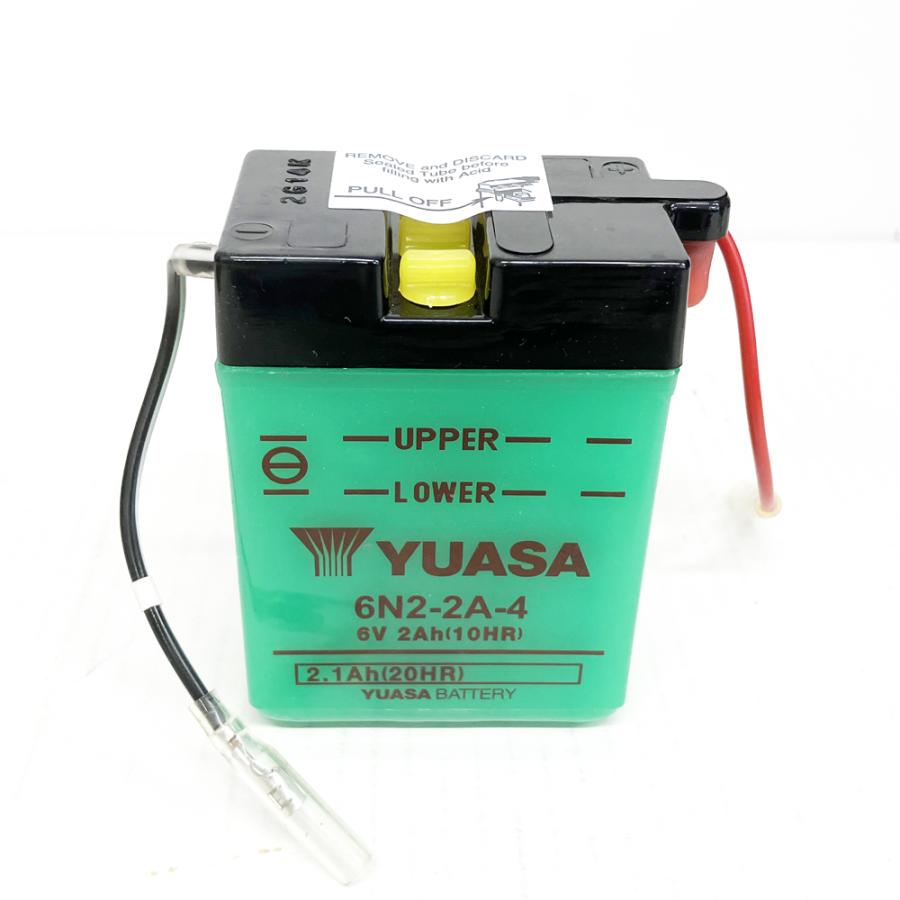 台湾 YUASA ユアサ 6N2-2A-4 開放型 6Vバイクバッテリー : t-6n2-2a-4 : バイクバッテリーバイクパーツ博士 - 通販 - Yahoo!ショッピング