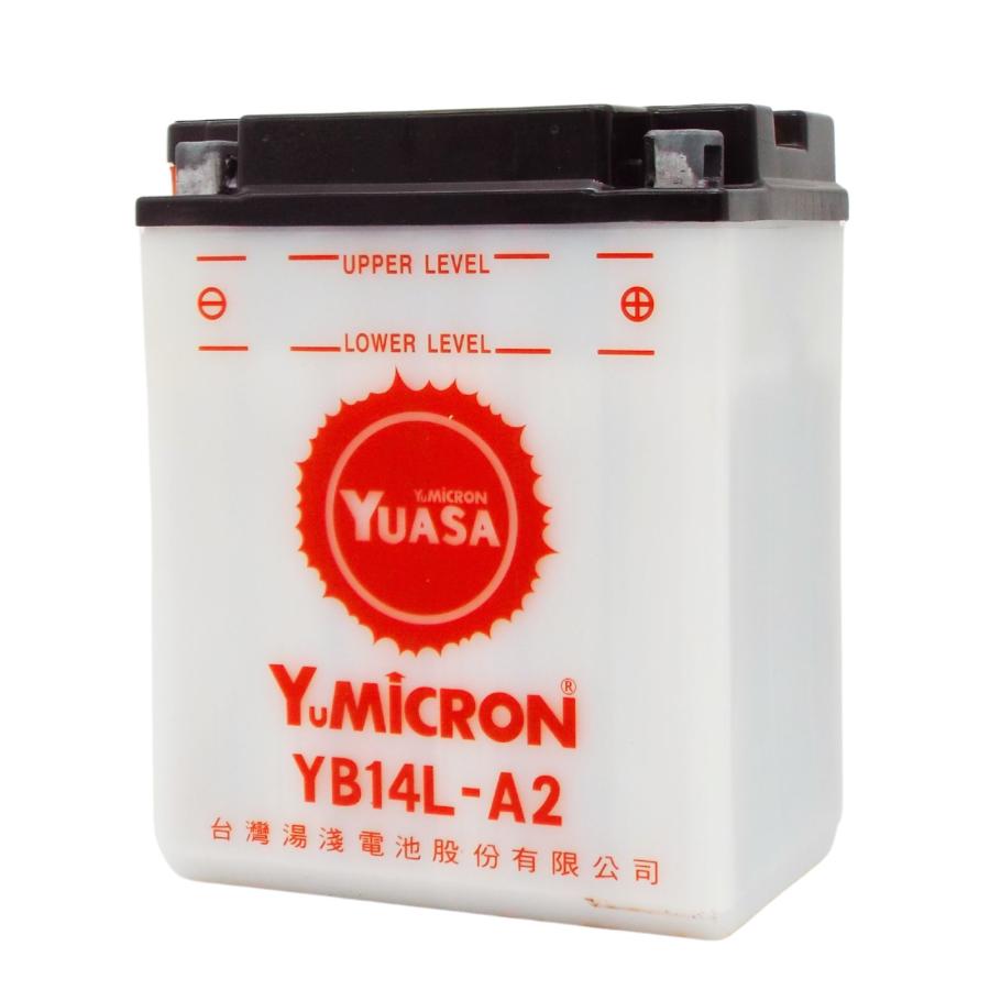 TAIWAN YUASA 台湾ユアサ YB14L-A2 開放型 バイクバッテリー【互換 FB14L-A2】 専用液付 : バイクパーツメンテナンス博士 - 通販 - Yahoo!ショッピング