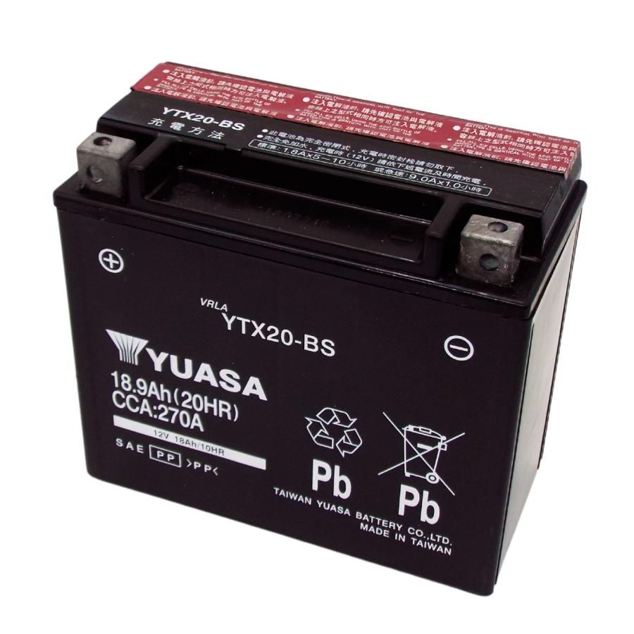 台湾ユアサ YUASA YTX20-BS 初期充電済 バイクバッテリー【互換 GTX20-BS FTX20-BS YB16B-CX YB16B】 : バイクバッテリーバイクパーツ博士 - 通販 ...