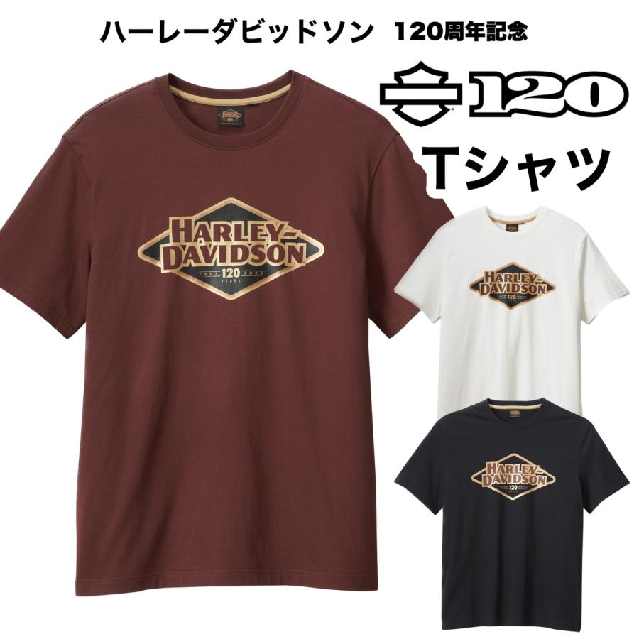 Harley Davidson HARLEY DAVIDSON 120周年記念 Tシャツ 96573-23AC : バイクヤネットショッピング ...