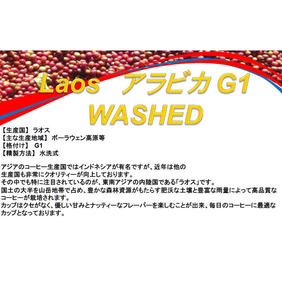 コーヒー豆 ラオス アラビカG1 ウォッシュド 200g : ばいせん工房 珈琲倶楽部ヤフー店 - 通販 - Yahoo!ショッピング