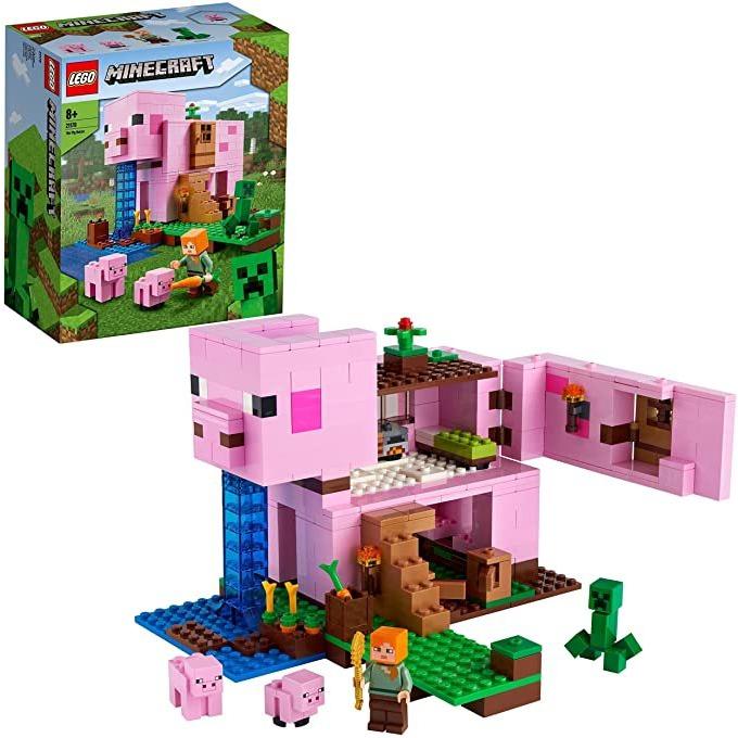 LEGO（レゴ） LEGO 21170 マインクラフト ブタのおうち テレビゲーム アドベンチャー 組み立て おもちゃ アレックスとクリーパー ...