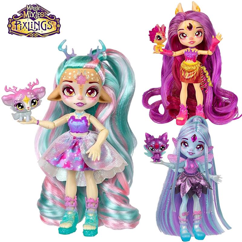 Magic Mixies Pixlings マジックミクシーズ ピクシングス デラックスパック 人形 Deerlee Flyt Pippa ...