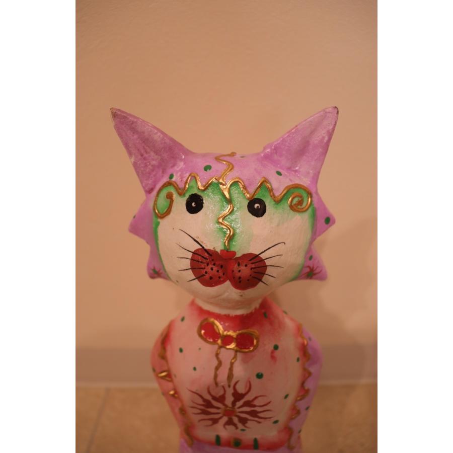 木製 バリ ネコ カラフル H30cm 単品 木彫り インテリア 猫 置物 オブジェ アジアン バリ雑貨 エスニック : Bali Stage samasama - 通販 - Yahoo!ショッピング