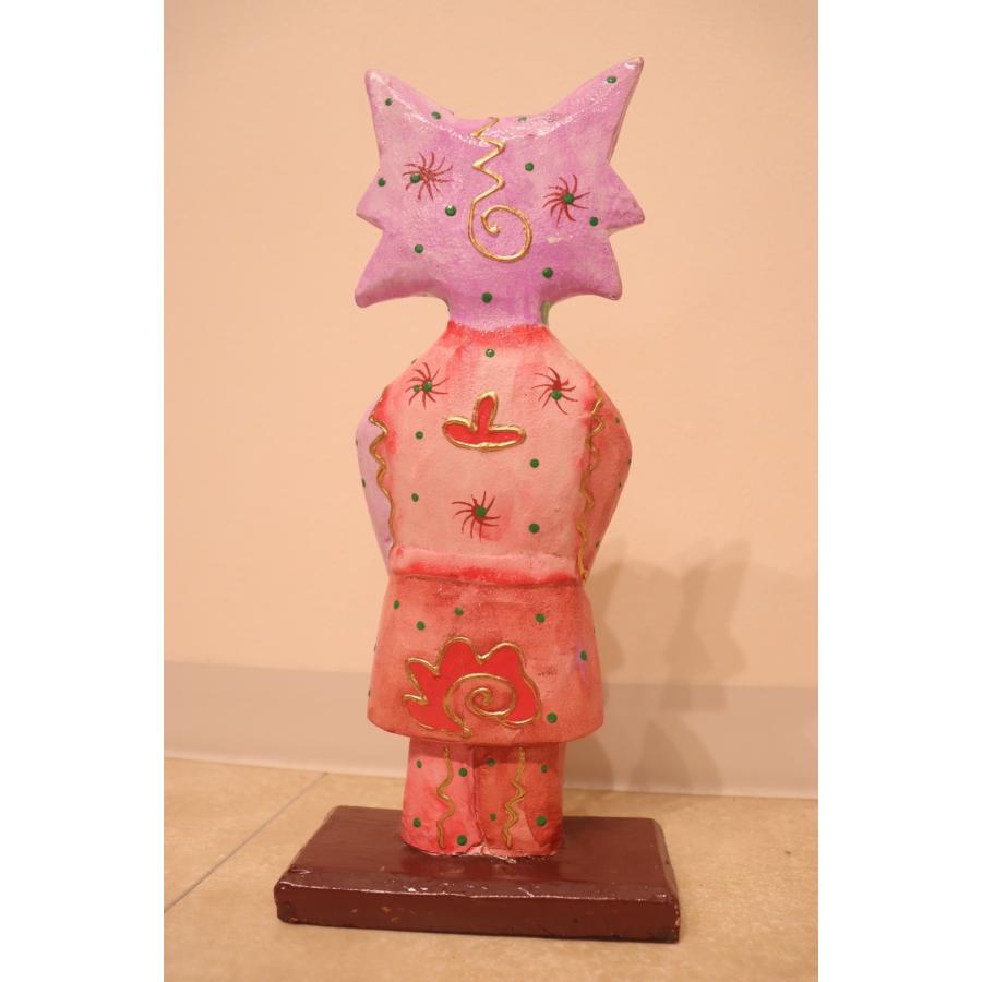 木製 バリ ネコ カラフル H30cm 単品 木彫り インテリア 猫 置物 オブジェ アジアン バリ雑貨 エスニック : Bali Stage samasama - 通販 - Yahoo!ショッピング