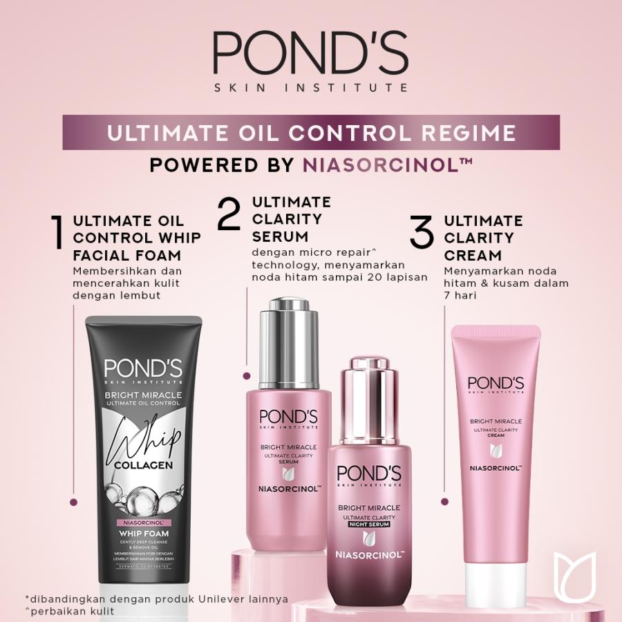 Pond's ポンズ Bright Miracleシリーズ Ultimate Oil Control Whip Collagen Whip Foam 洗顔フォーム 100g 海外直送品 ...