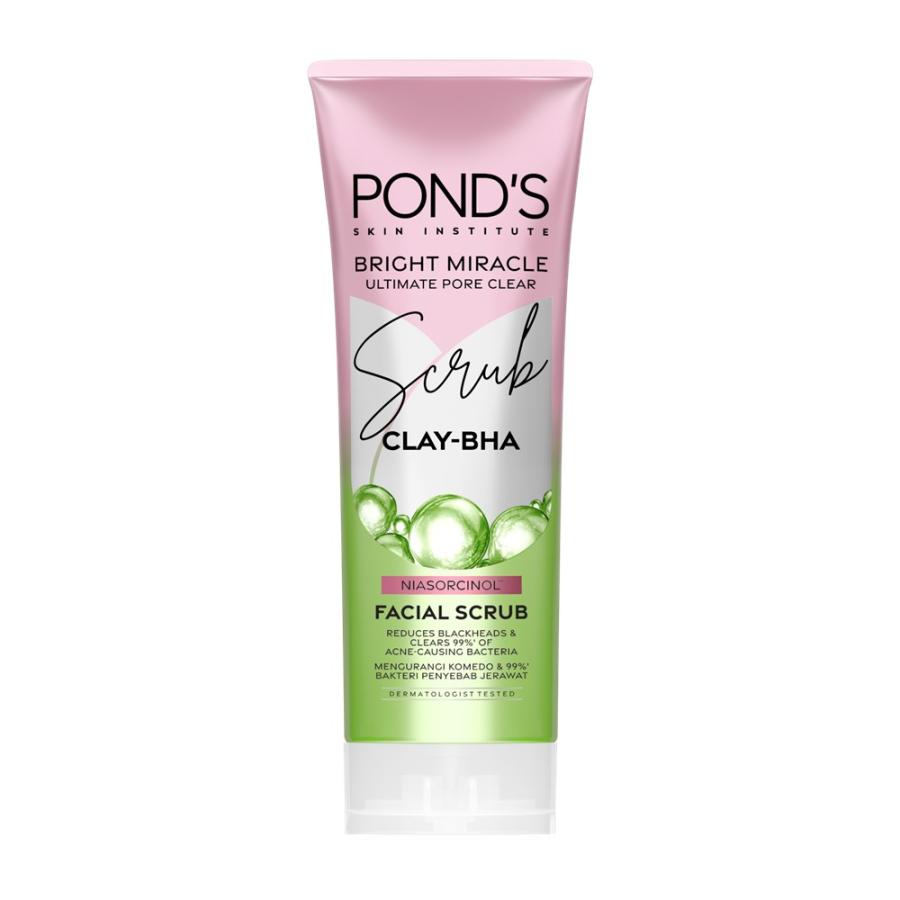 POND'S Pond's ポンズ Bright Miracleシリーズ Ultimate Pore Clear Scrub CLAY-BHA Facial フェイススクラブ 100g 海外 ...