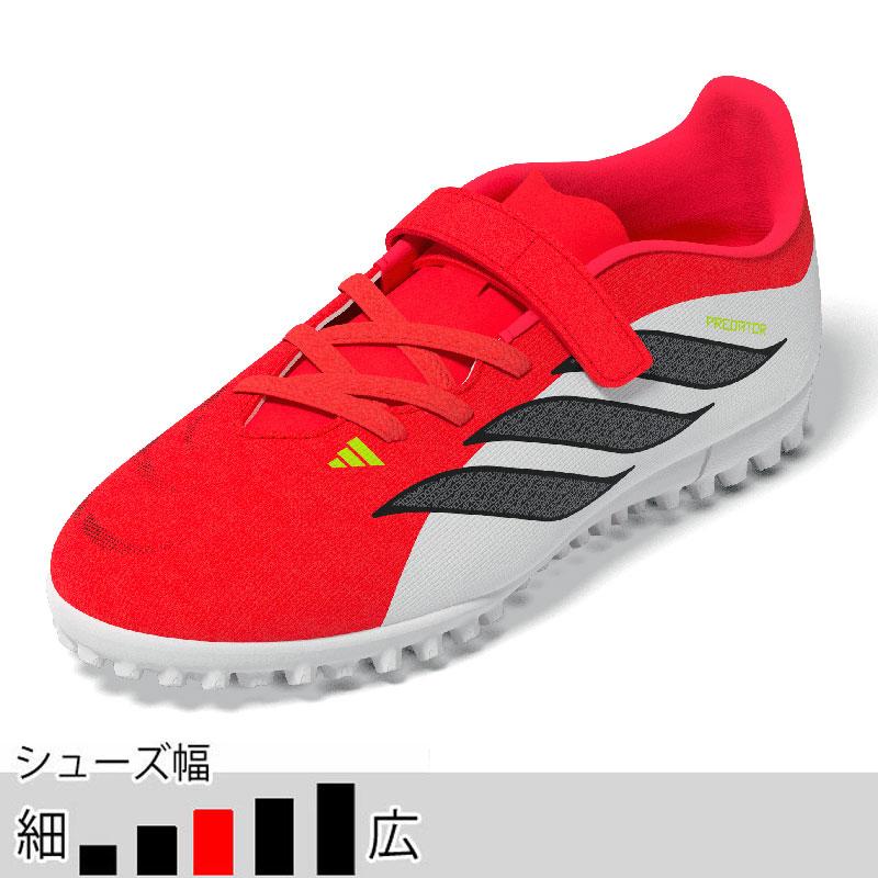 adidas（アディダス） ジュニア プレデター CLUB H&L TF J ルシッドレッド サッカー フットサル ベルクロ ターフシューズ トレシュー adidas2026Q1 JS0367 ...