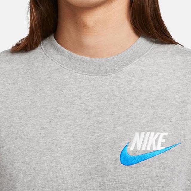 NIKE 30％OFF！ ナイキ スポーツウェア クラブ+ FT LBR L/S クルー ダークグレーヘザー スウェット サッカー フットサル ...