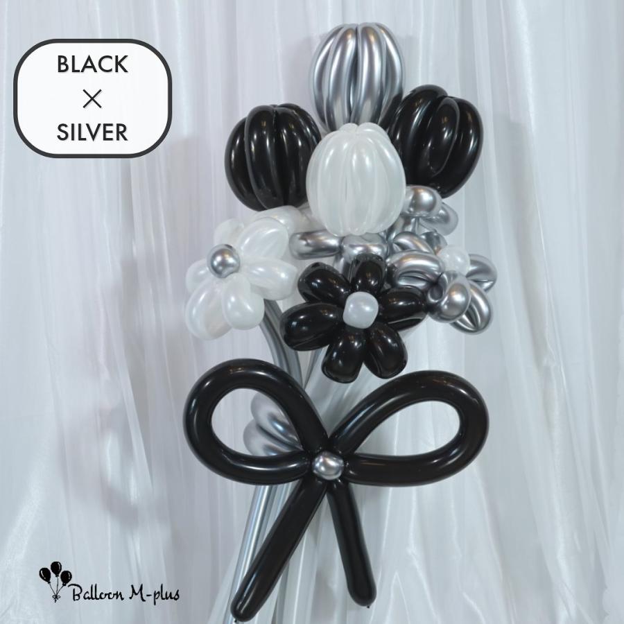 バルーンフラワーブーケ ピンク ブラック シルバー 7本 : Balloon M-plus - 通販 - Yahoo!ショッピング