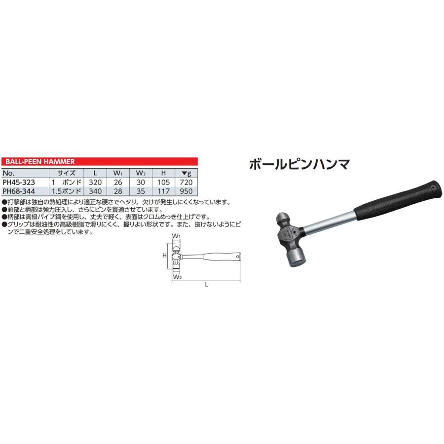 京都機械工具(KTC) ボールピンハンマ PH45-323 : Banana Mint - 通販 - Yahoo!ショッピング