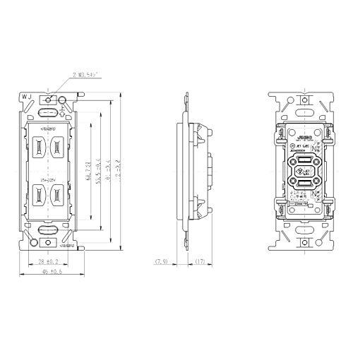 【JIMBO】NKシリーズ配線器具 NKシリーズ適合器具 埋込ダブルコンセント JEC-BN-55(PW) : Banana Mint - 通販 - Yahoo!ショッピング