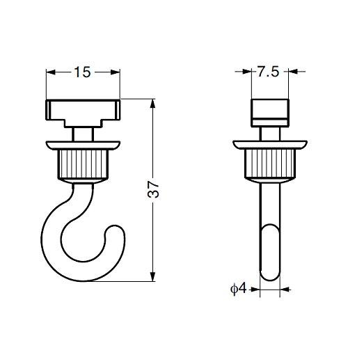 スガツネ工業 ピクチャーレールB 固定フックA フック B1008 ホワイト : Banana Mint - 通販 - Yahoo!ショッピング