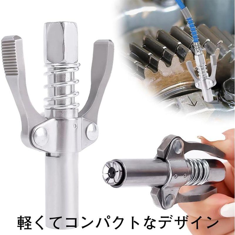 LIKENNY グリスガン グリースガン グリース注入器 グリスポンプ ノズル 手動高圧グリースノズル ロッククランプ式 注油工具 操作簡単 :20231013174747-01124 ...