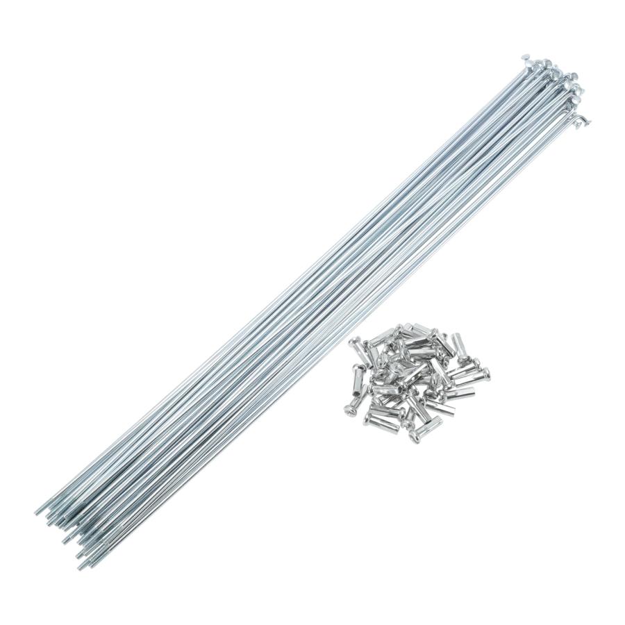 TUCKBOLD 自転車スポーク バイクホイールスポーク シルバートーンニップル 1セット 14G 267mm 長さ 炭素鋼 亜鉛メッキ : 晩田商店3 - 通販 - Yahoo!ショッピング