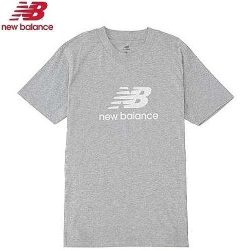 New Balance セール ニューバランス (MT41502) Stacked Logo ショートスリーブTシャツ メンズ レディース ...