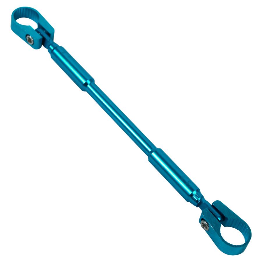 ブルー 青 ハンドル ブレースバー アルミ 削り出し 22.2mm ハンドル用 バイク 補強 カスタム バーハンドル ハンドルブレス ...
