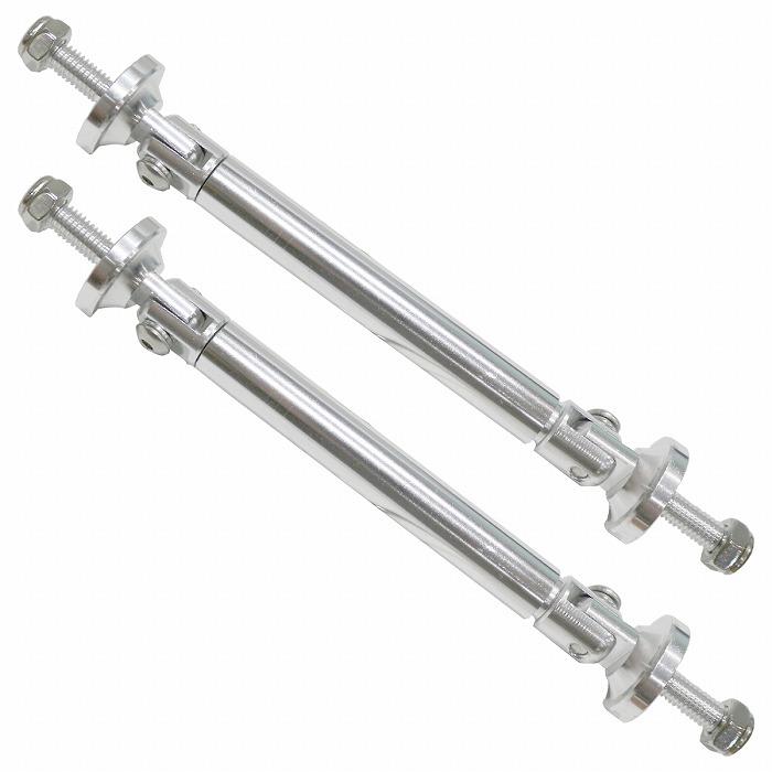 【145mm】【銀/シルバー】汎用 コネクションロッド 2本 145mm GT ウイング リップ スポイラー 固定 ステー エアロ バンパー タイプA : cout-b-001-sv-01-a ...