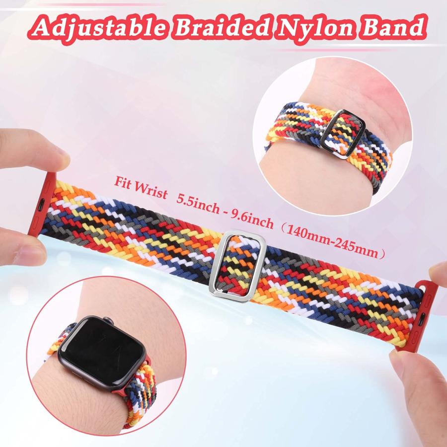 ブレイド ソロ ループ スポーツ バンド Apple Watch 38mm 40mm 41mm 42mm 44mm 45mmと互換性があり、調節可能な : 晩田商店2 - 通販 - Yahoo ...
