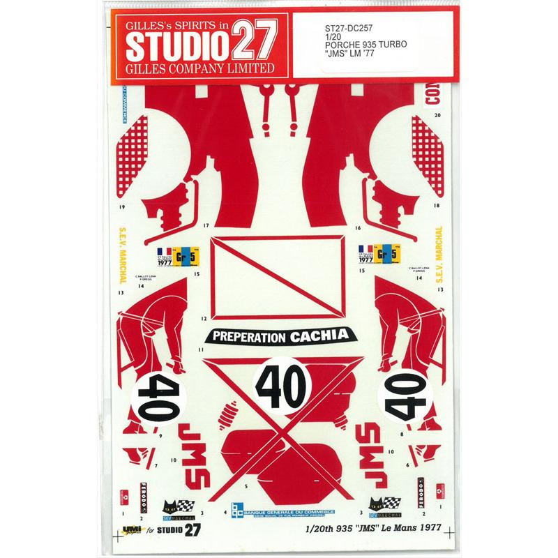 DC257 1/20 Porsche 935 TURBO "JMS" LM 1977 : 車模型 barchetta - 通販 - Yahoo ...