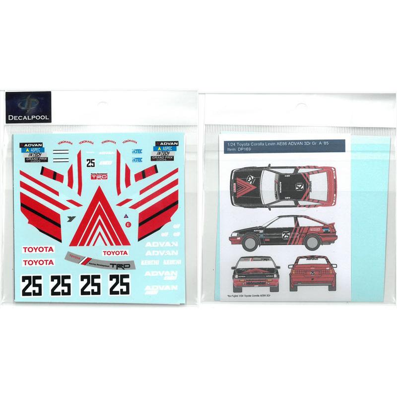 1/24 トヨタ カローラ レビン AE86 ADVAN Inter Tec Winner 85' for Fujimi Toyota ...