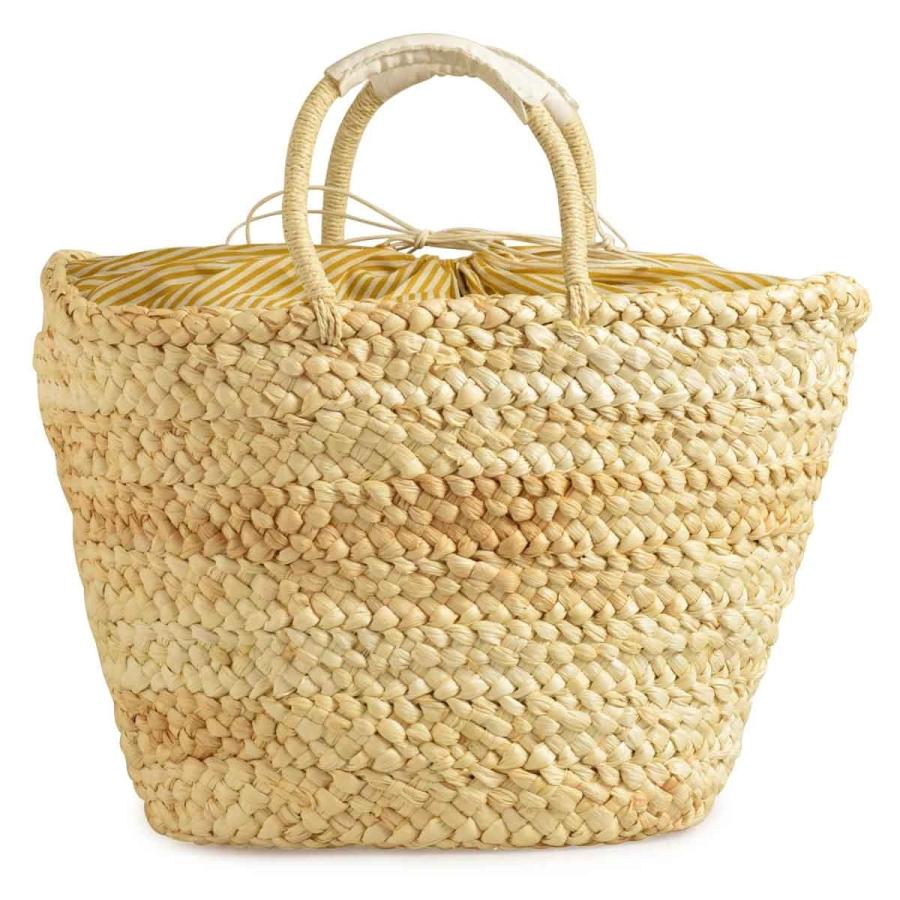 バッグ レディース イコジーニ 夏 本革 かごバッグ ハンドバッグ ストライプ サマーバッグ ICO JEENE カバン : バルコス公式 ...