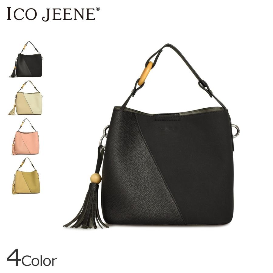 バッグ レディース イコジーニ 本革 ハンドバッグ ショルダーバッグ 2way ICO JEENE コンビフェイクレザー カバン ショルダー ...