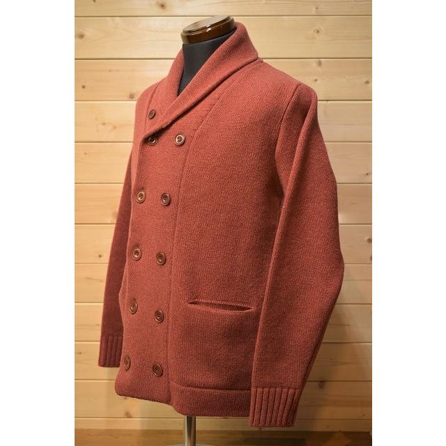 ACVM アディクトクローズ ADDICT CLOTHES ACV-KN03 SHAWL COLLAR DOUBLE BREASTED WOOL KNIT フェイドレッド ...