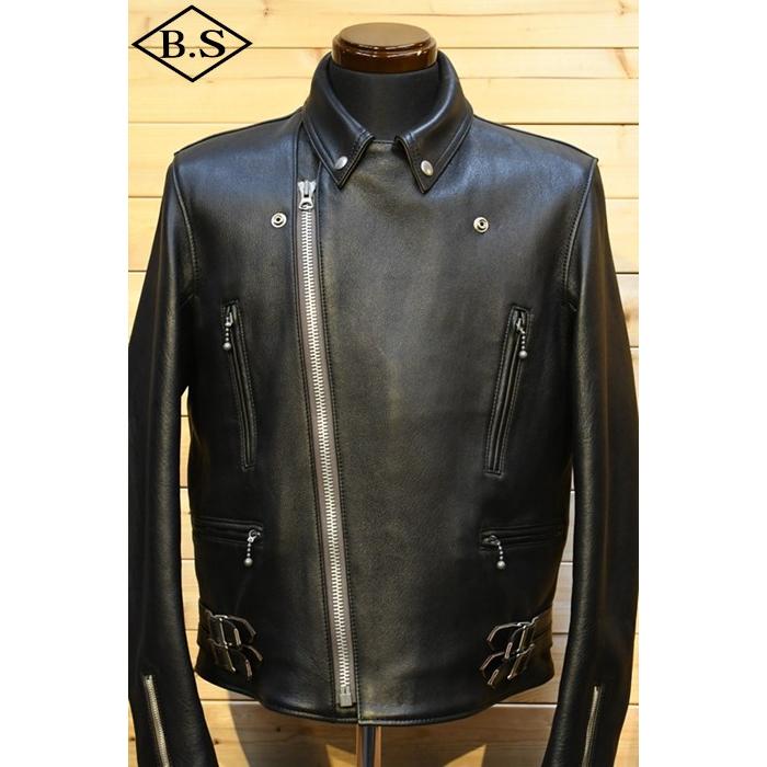 アディクトクローズ ADDICT CLOTHES レザージャケット AD-02 SHEEPSKIN DOUBLE RIDERS JACKET BLACK : BarnStormer2号店 ...