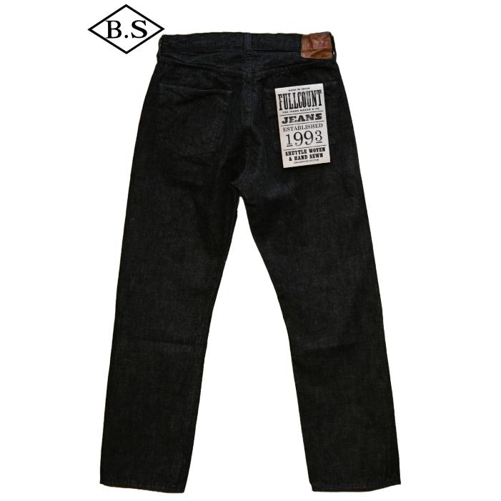 FULLCOUNT フルカウント ジーンズ 1101BK Straight Black Selvedge Denim : BarnStormer2号店 - 通販 - Yahoo!ショッピング