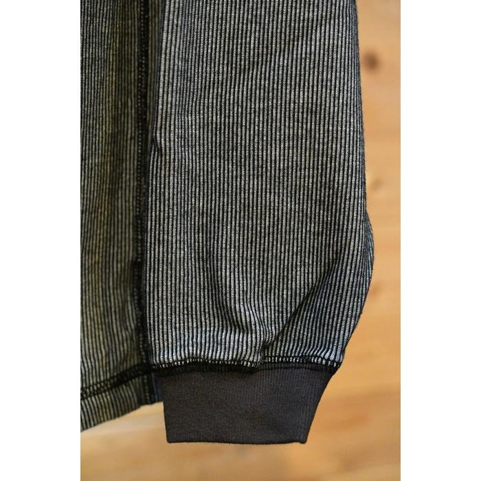 ループアンドウエフト LOOP＆WEFT 長袖Tシャツ LRH1035 DOUBLE FACE VINTAGE PINSTRIPE RIB KNIT L/S HENLEY ヘンリーネック ...