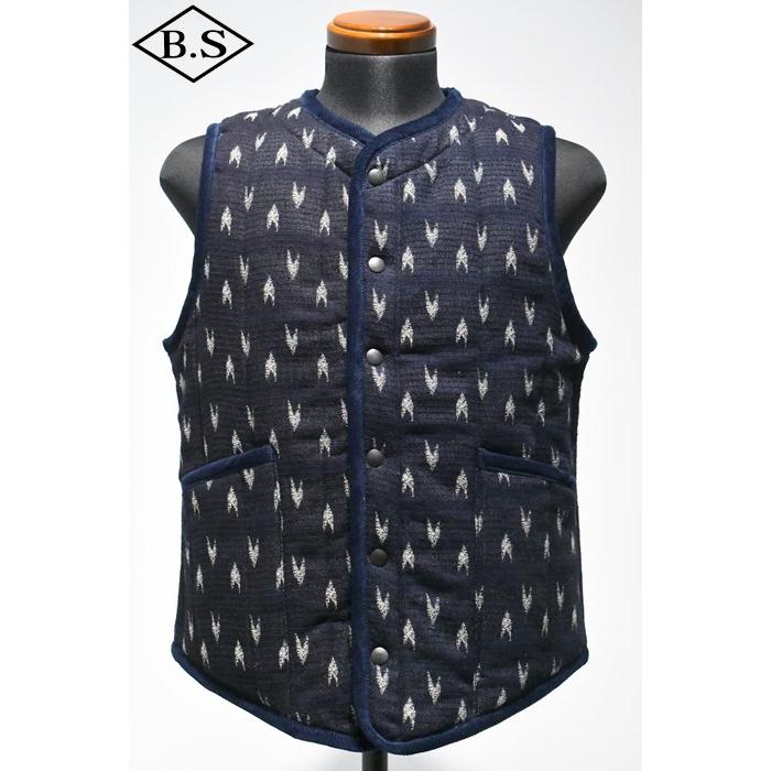 STUDIO D'ARTISAN ステュディオダルチザン D’ARTISAN ベスト 4598 矢絣インディゴ刺し子ベスト : BarnStormer2号店 - 通販 - Yahoo!ショッピング