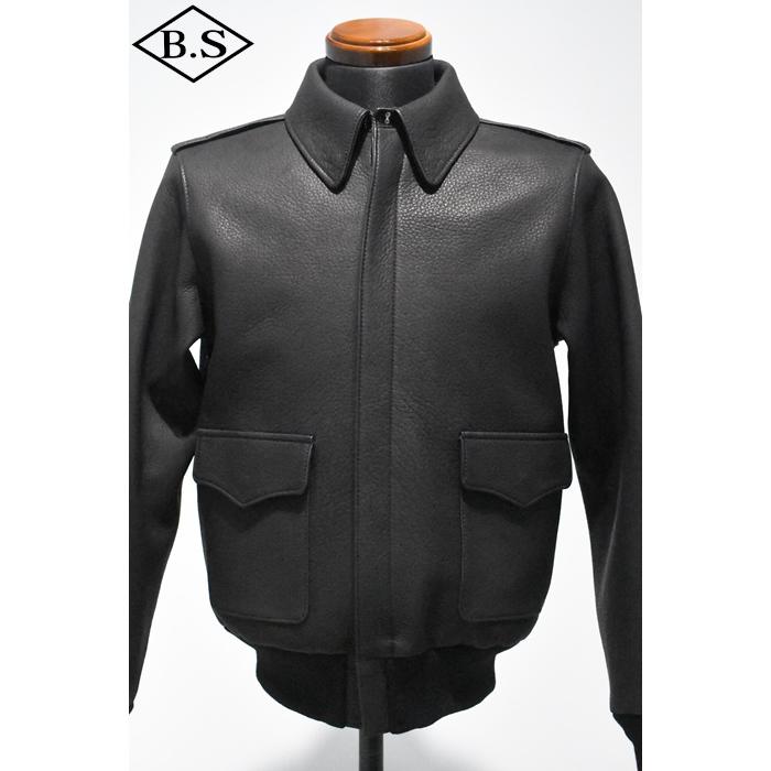 ワイツーレザー Y’2 LEATHER レザージャケット A-2-SP DEER SKIN Type A-2 BLACK ブラック : by21349 : BarnStormer2号店 ...