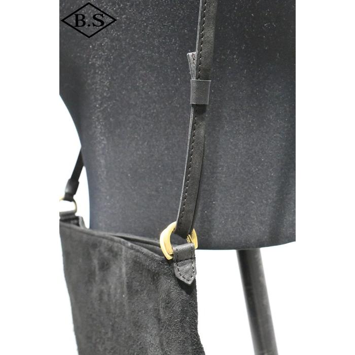 ワイツーレザー Y’2 LEATHER バッグ BG-18-HS NATURAL SCAR HORSE ROUGHOUT SACOCHE BAG BLACK : BarnStormer2号店 ...