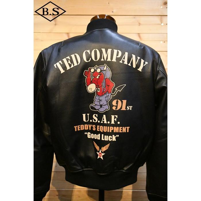 TEDMAN テッドマン アウター TMAL-550 Leather MA-1 BLACK : BarnStormer2号店 - 通販 - Yahoo!ショッピング
