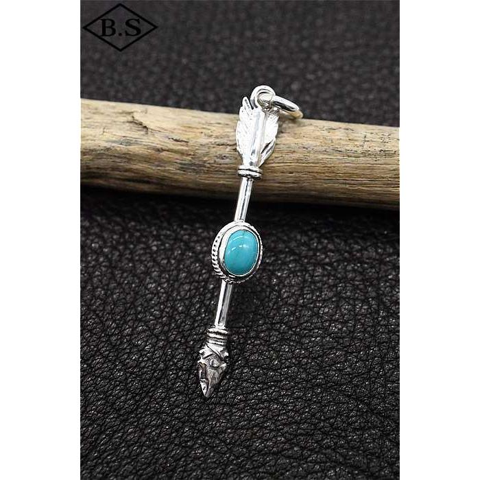 ファーストアローズ FIRST-ARROW's P-196 ターコイズ付 ファーストアロー(M) ペンダントトップ シルバー : fa141 : BarnStormer2号店 - 通販 ...